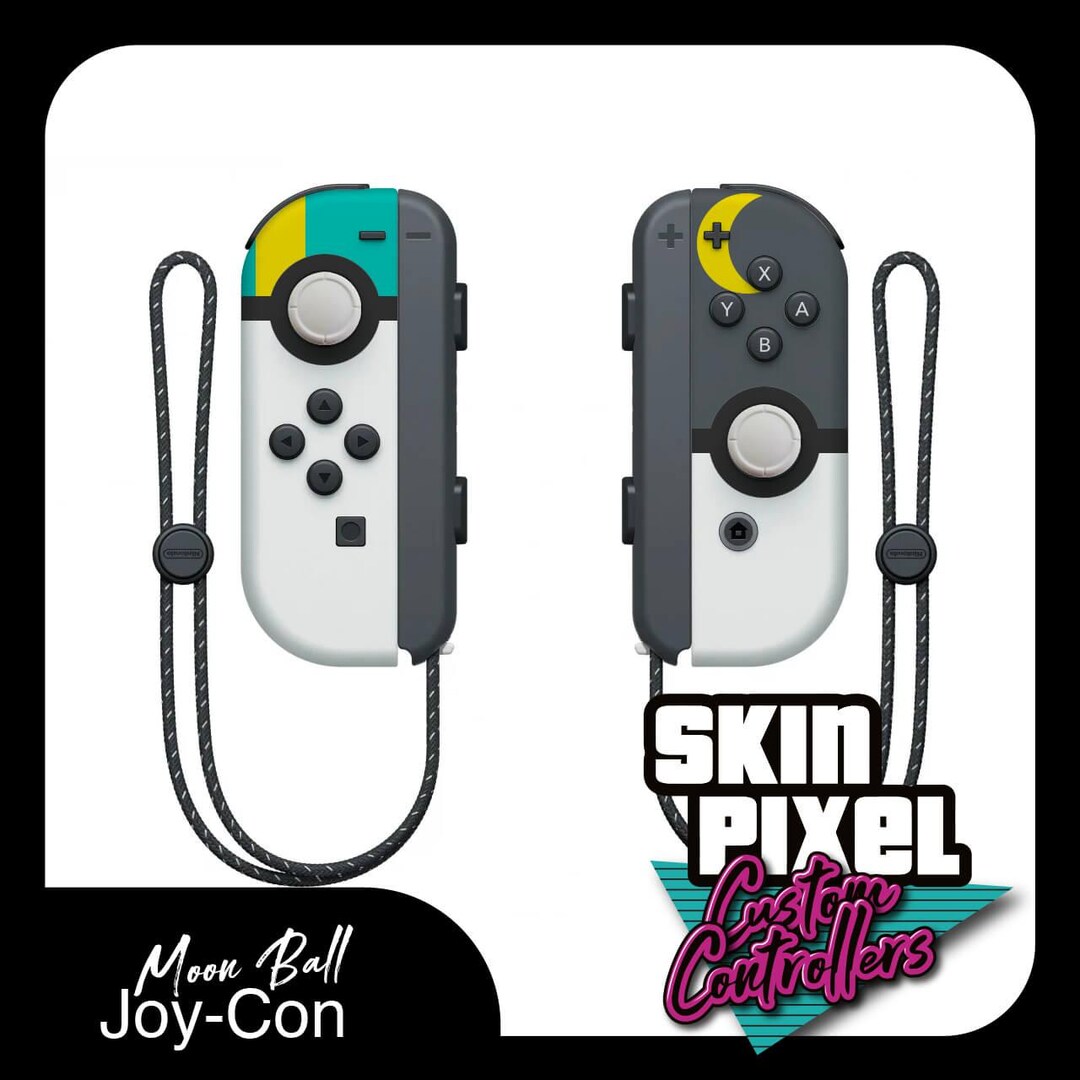 Moon Ball Pokemon Poke Ball Joy-con Custom DIY Shells for Nintendo ...