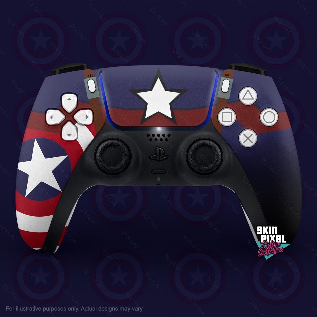 Captain America Custom PS5 Dualsense DIY Faceplate - Etsy