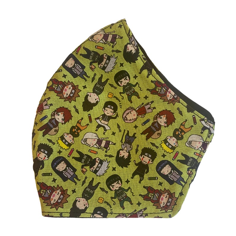 Green Chibi Anime Characters Facemask - Etsy