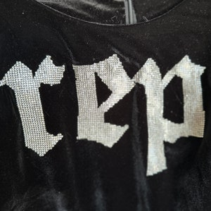 Rep Costume Black Velvet With Furry Sleeves. Romper With Rhinestones ...