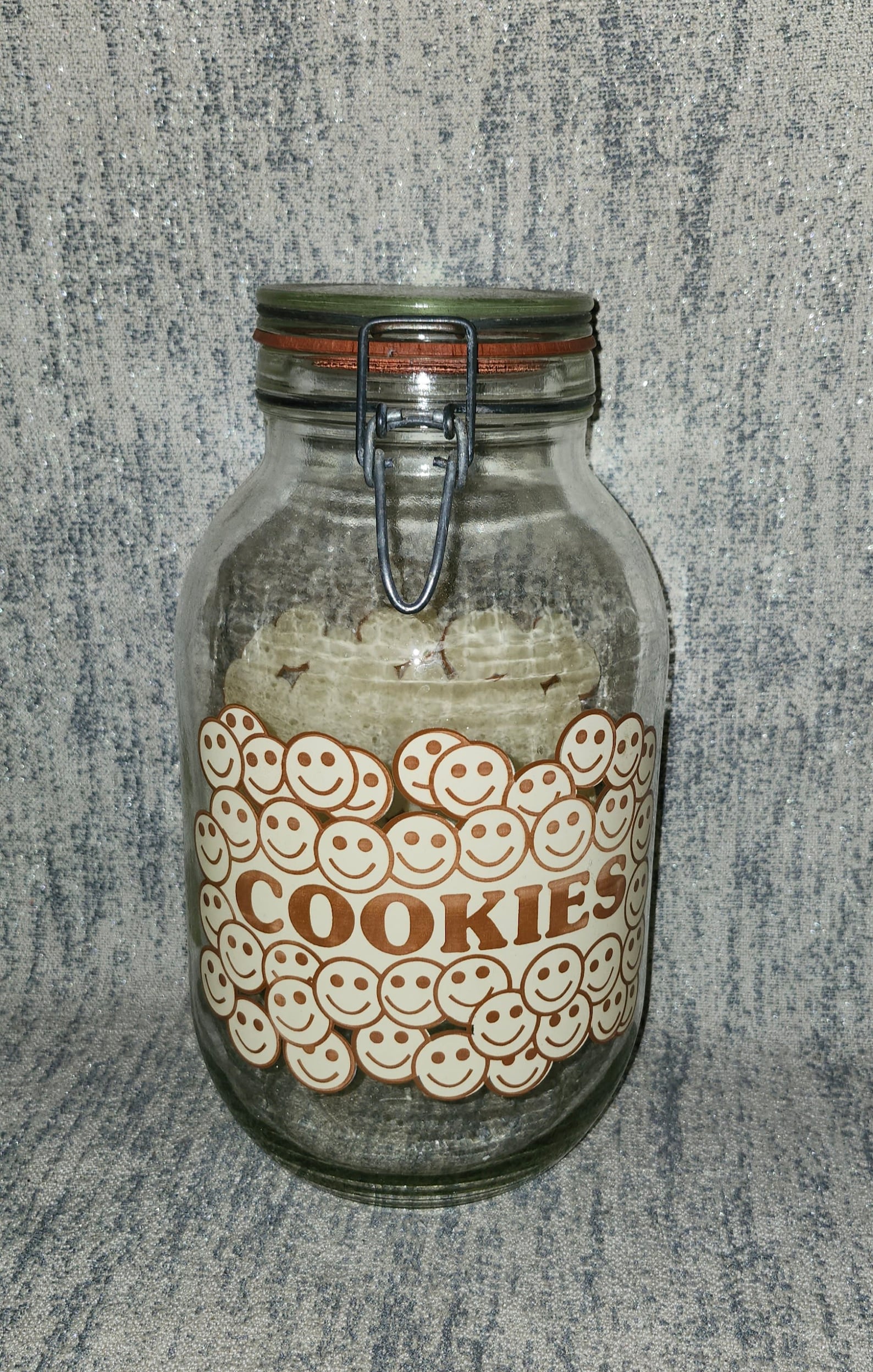Vintage Smiley Face Cookie Jar - Etsy