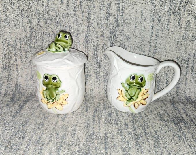 Vintage 1978 Sears & Roebuck Neil the Frog Creamer Set - Etsy