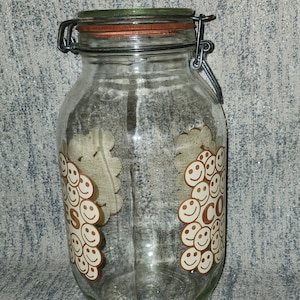 Vintage Smiley Face Cookie Jar - Etsy