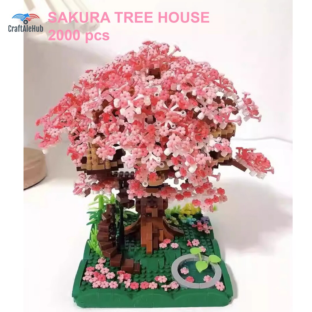 Sakura Cherry Blossom Tree House Building Block Set Gift for - Etsy UK