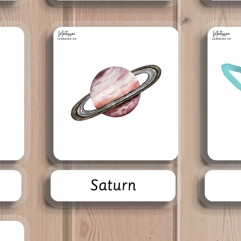 SOLAR SYSTEM Three Part Cards Nomenclature Cards Montessori Flash Cards ...