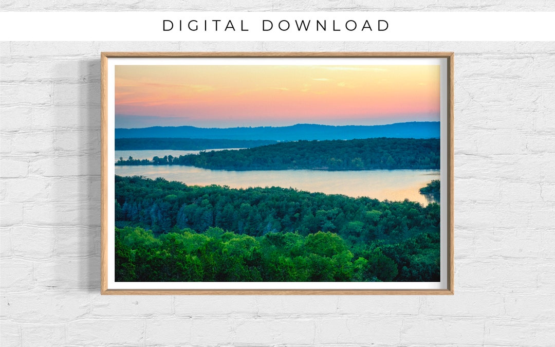 Branson Missouri Table Rock Lake Print, Ozark Mountain Print, Midwest ...