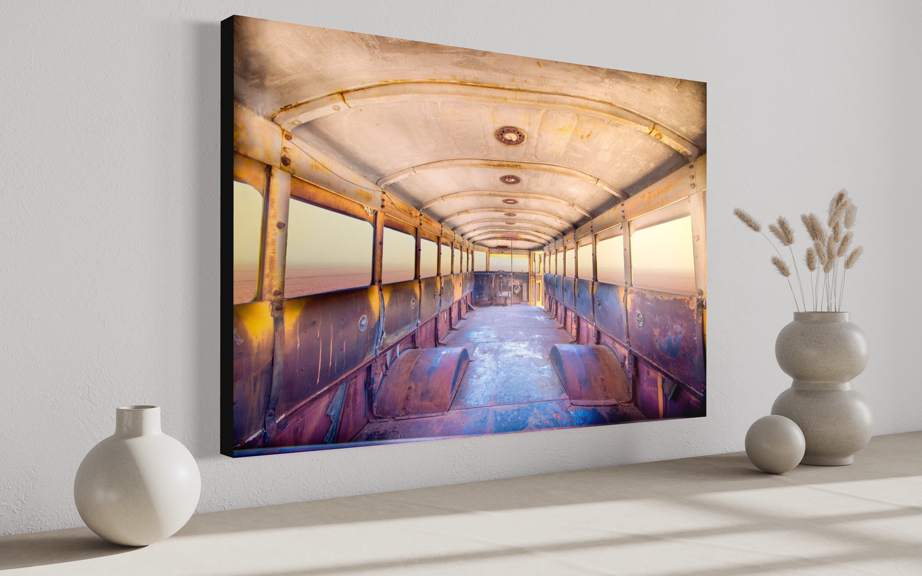 Rustic Bus Photograph, Rustic Photo Art, Nelson Bus Composite, Abstract ...