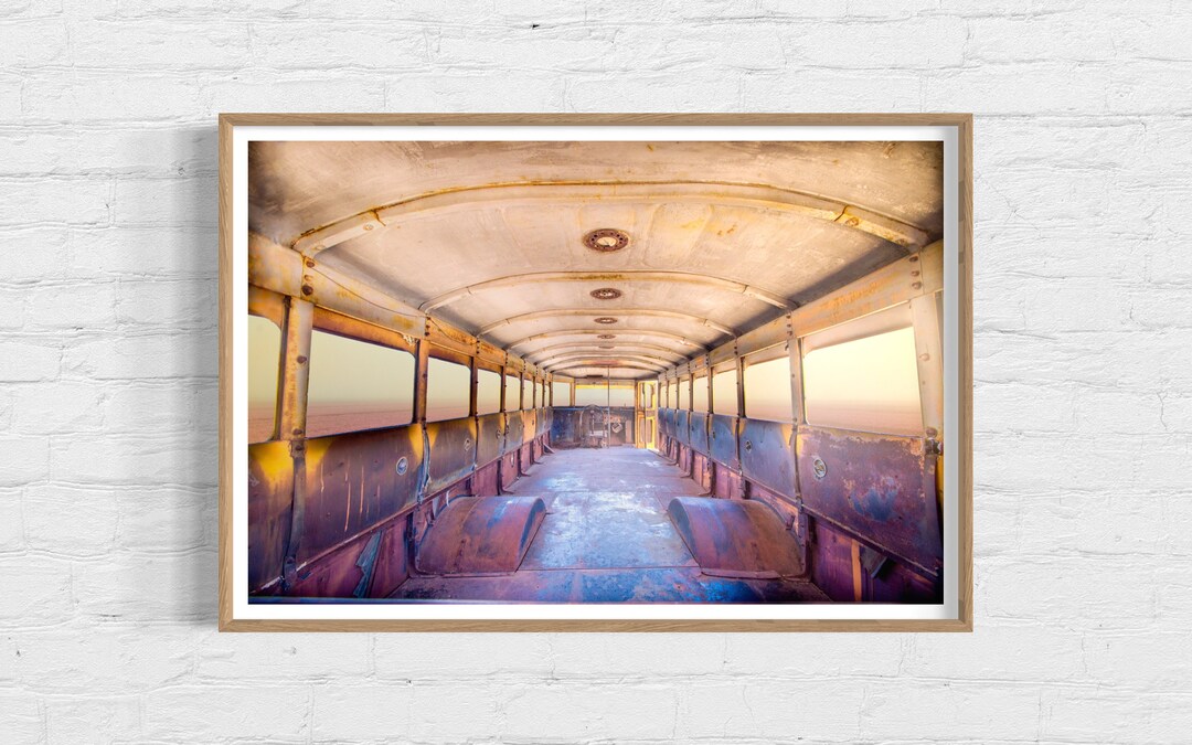Rustic Bus Photograph, Rustic Photo Art, Nelson Bus Composite, Abstract ...