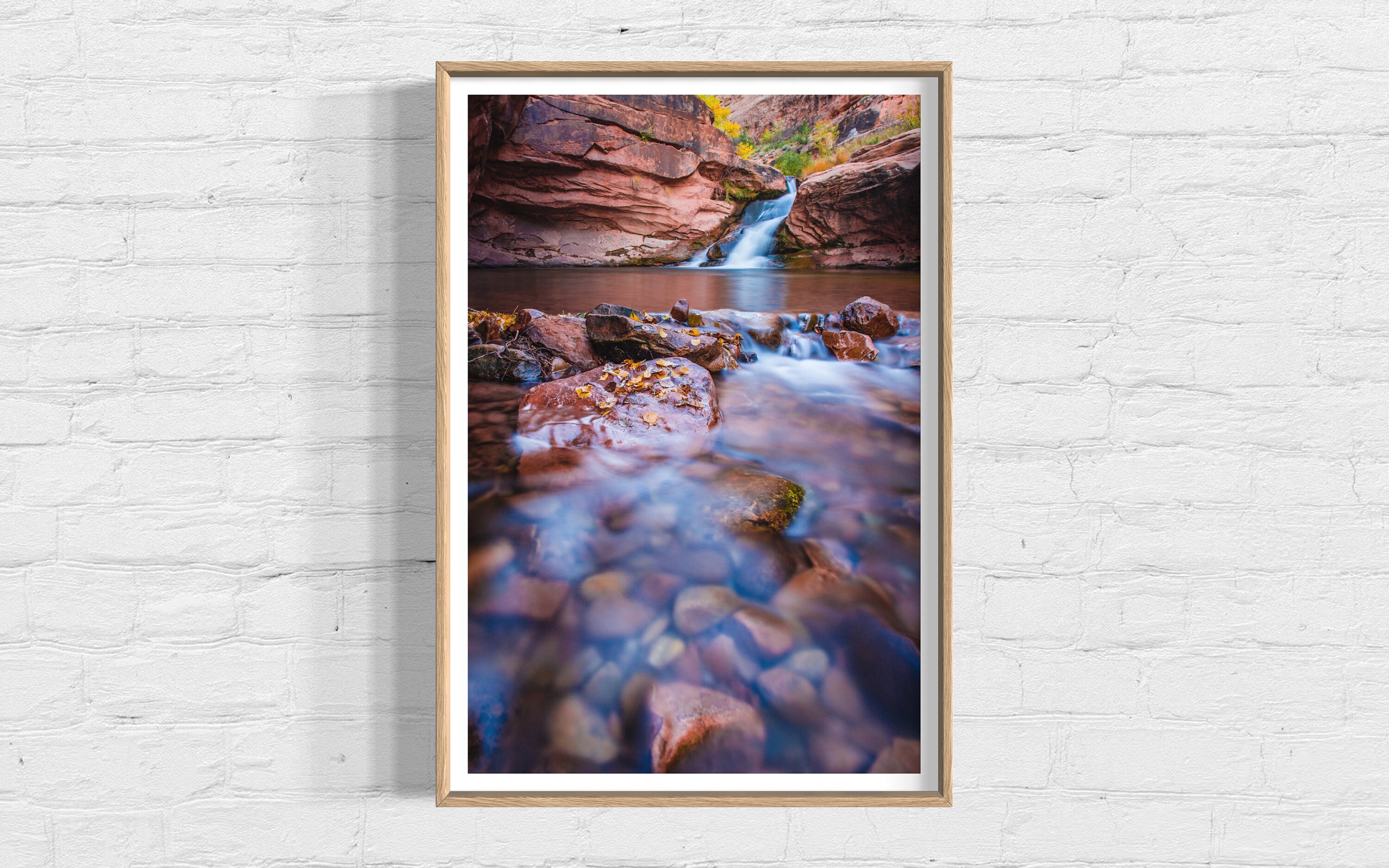 Waterfall in Moab, Moab in Fall, Autumn Waterfall Prints, Waterfall ...