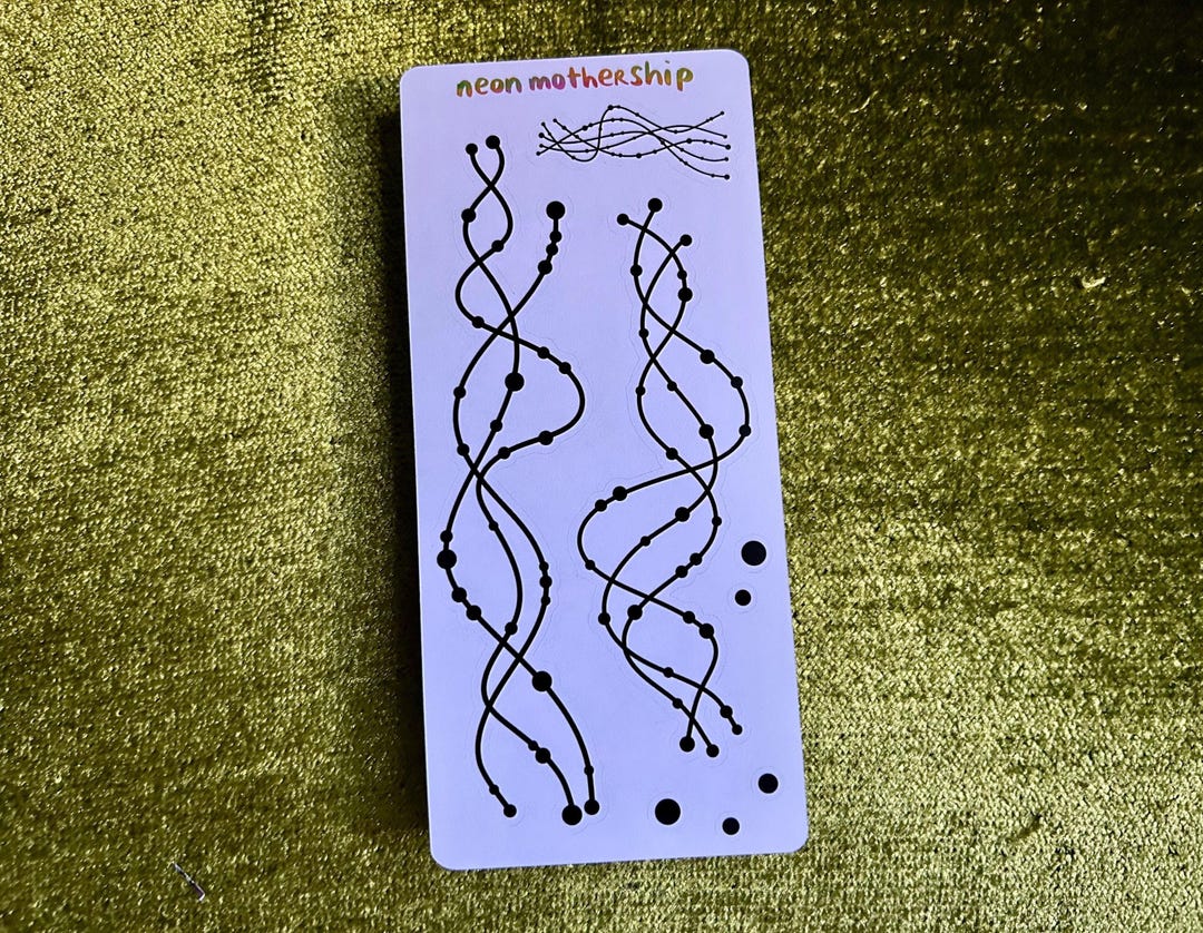 Chaos Particle Path Jumbo Sticker Sheet Set | Space Age Deco Stickers ...