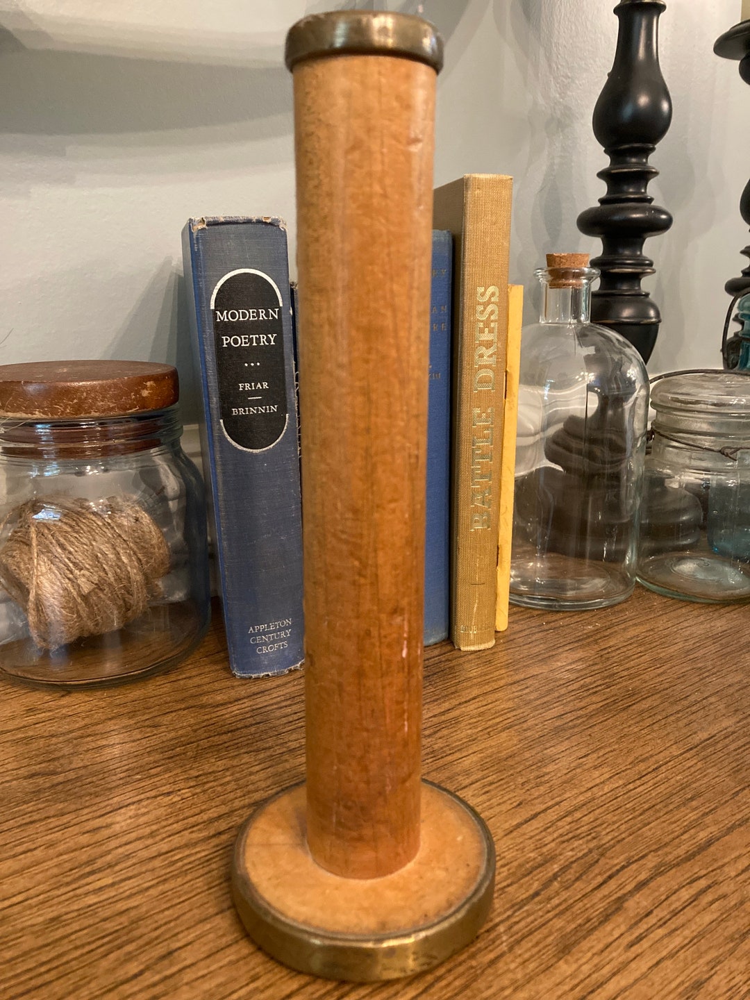 Vintage Wood & Metal Industrial Spindle - Etsy