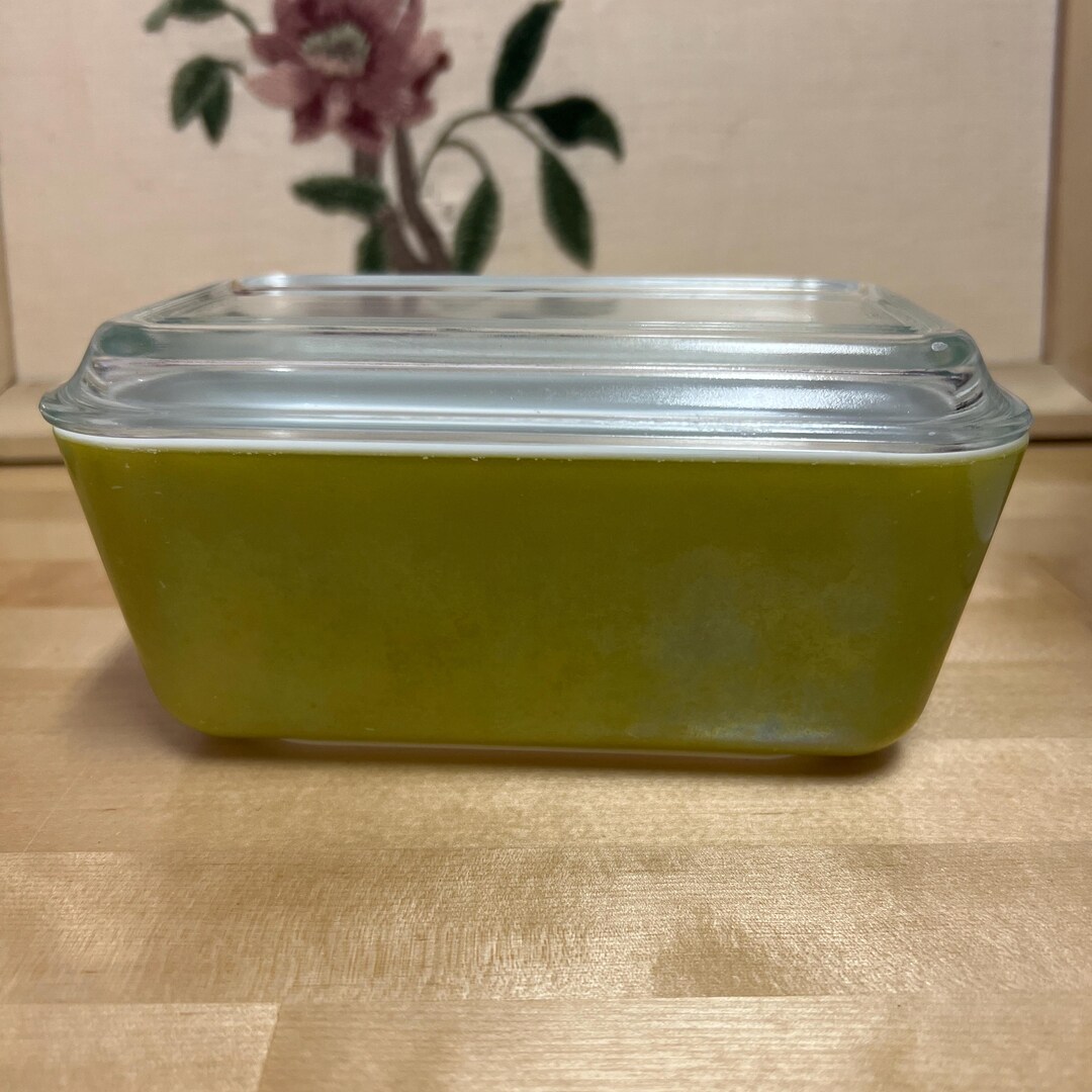 Vintage Pyrex Verde Green 502 Fridge Set - Etsy