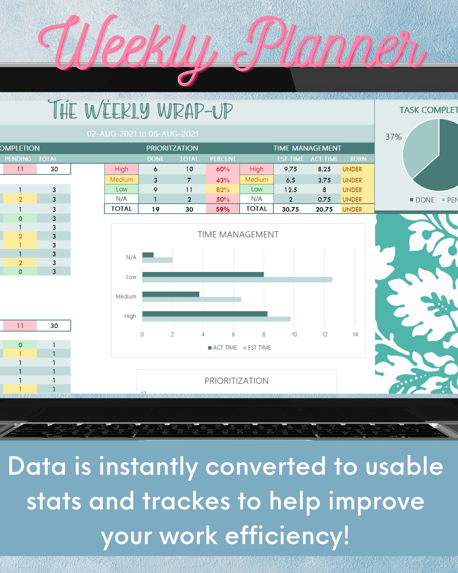 Digital Weekly Planner - Fantastic for Virtual Assistants and Other ...