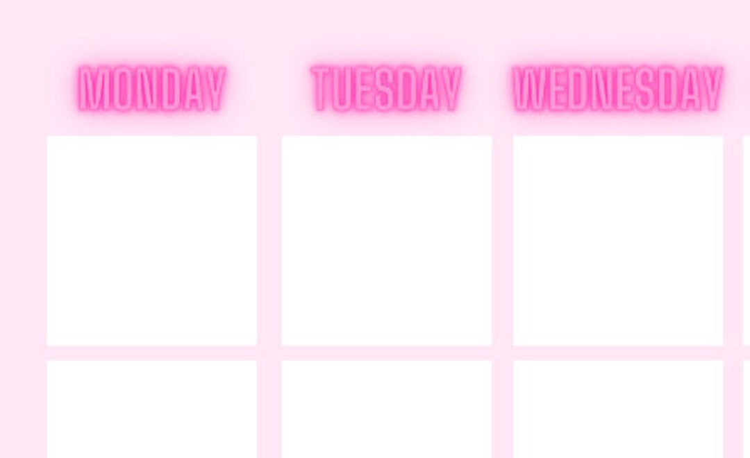 Printable Pink Calendar - Etsy