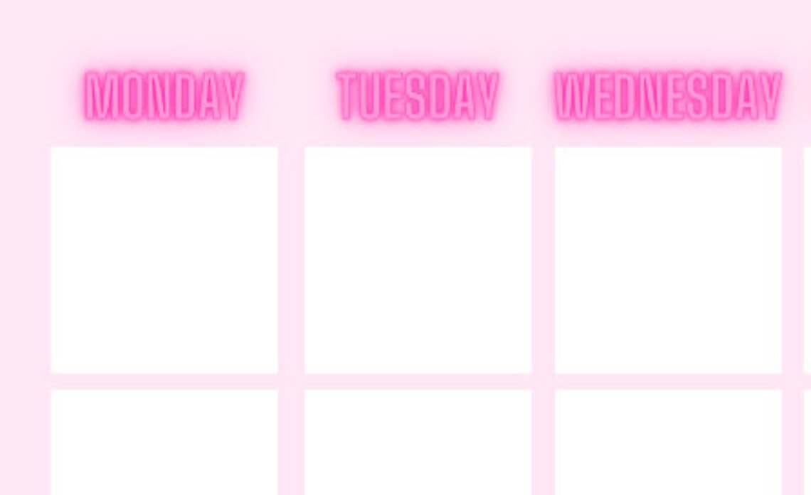 Printable Pink Calendar - Etsy