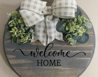 Funky Fun Welcome Home Sign Wood Cut Out Hanger - Etsy