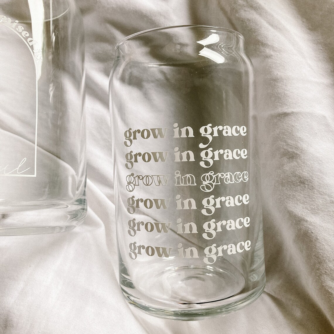 Grow In Grace Iced Coffee Glass | Etsy