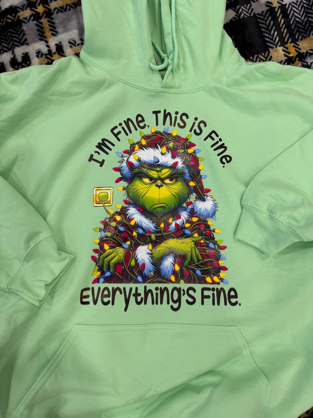 The Grinch - I’m Fine Hoodie - Etsy