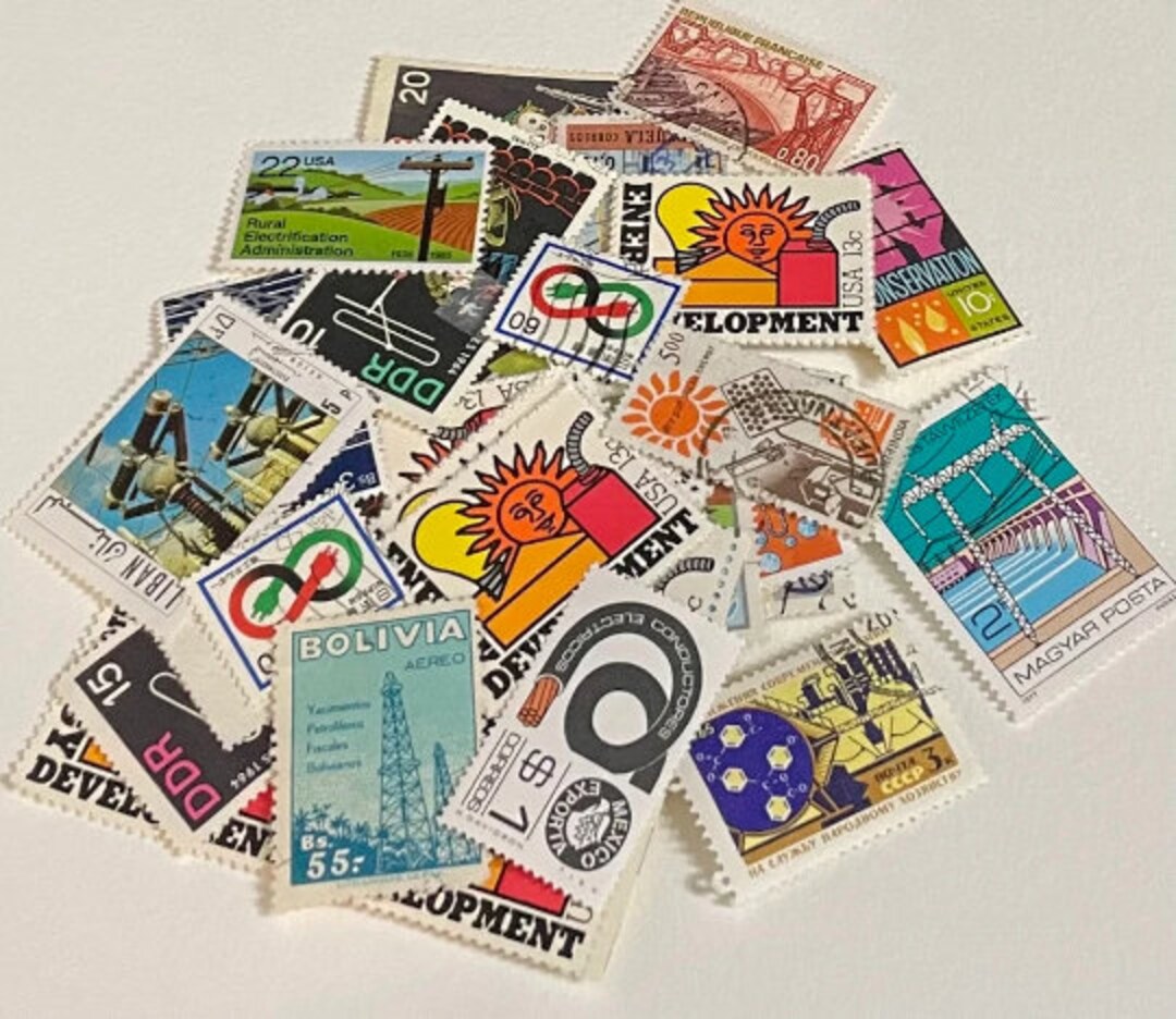 Topical Stamps - Electricity (20) - Etsy