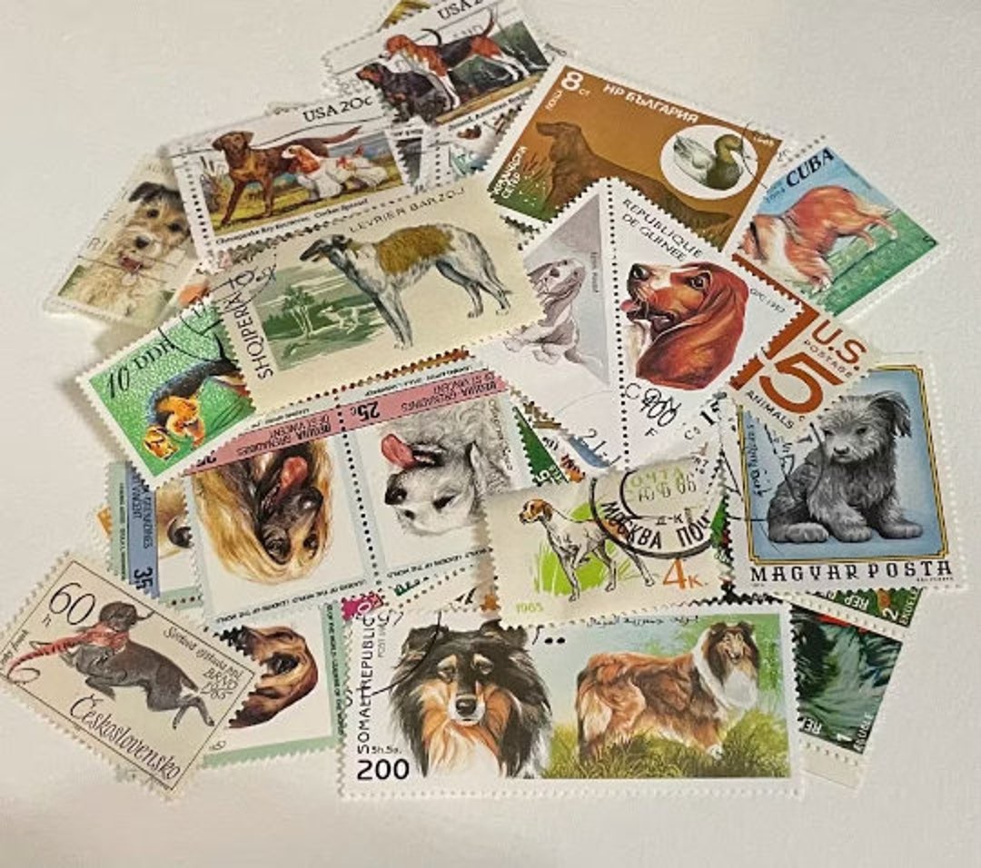 Topical Stamps - Dogs (25) - Etsy