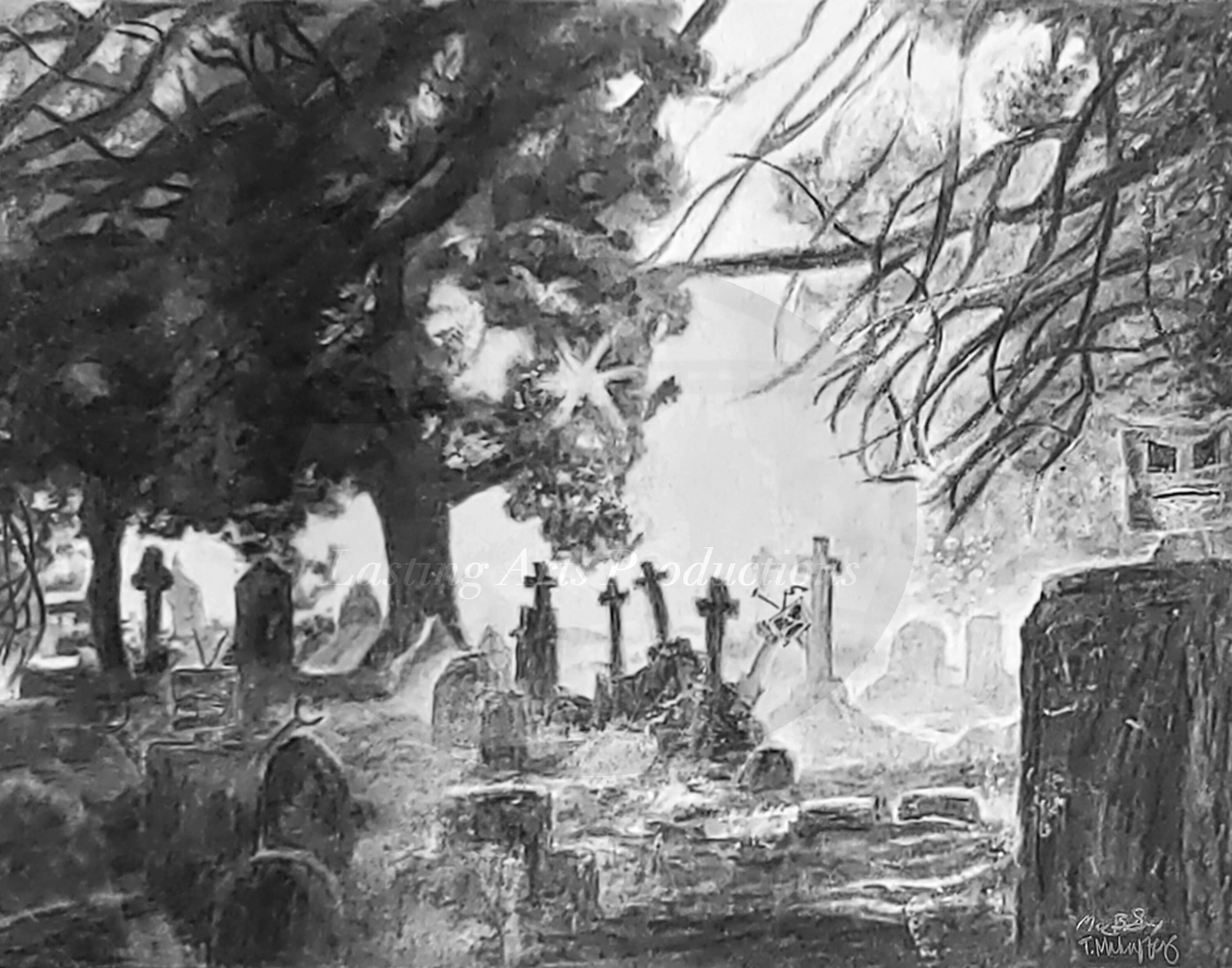 Graveyard Pencil Drawings