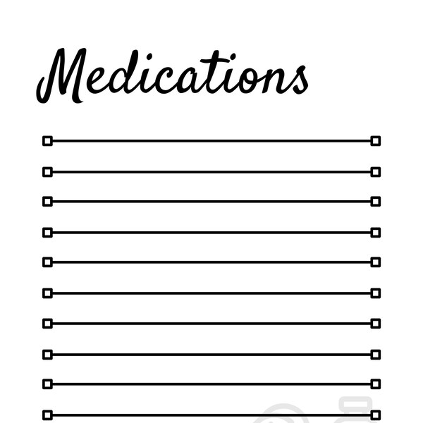Medication List Happy Planner - Etsy