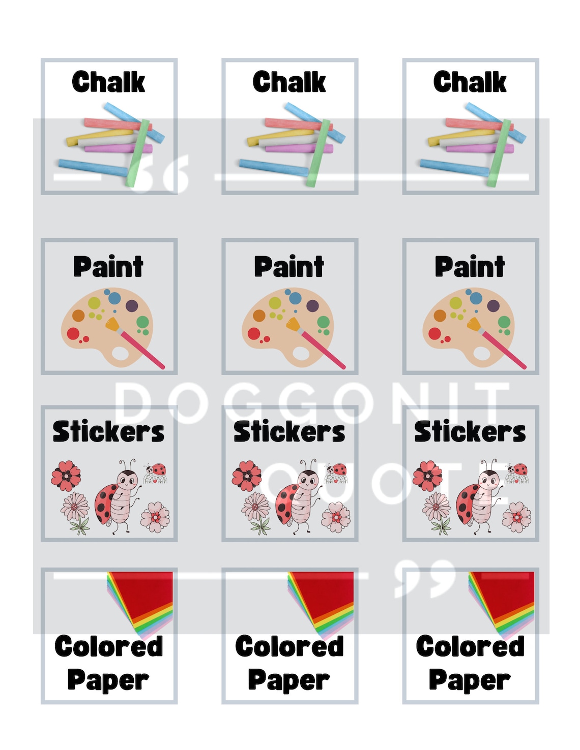 60 School Supply Labels for Classroom, Homeschool, or Office - Etsy