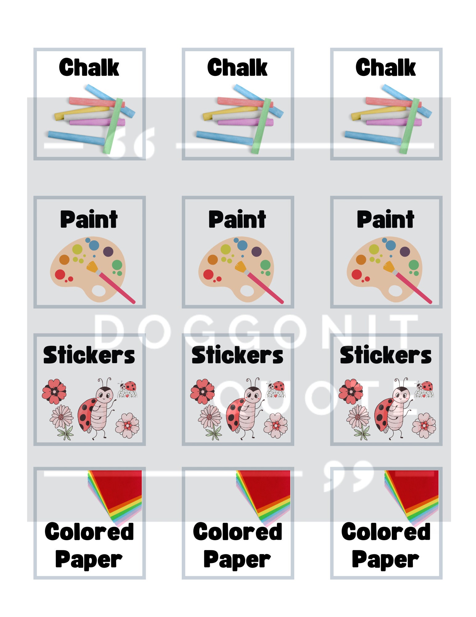 60 School Supply Labels for Classroom, Homeschool, or Office - Etsy