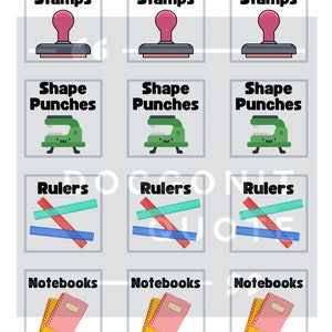 60 School Supply Labels for Classroom, Homeschool, or Office - Etsy