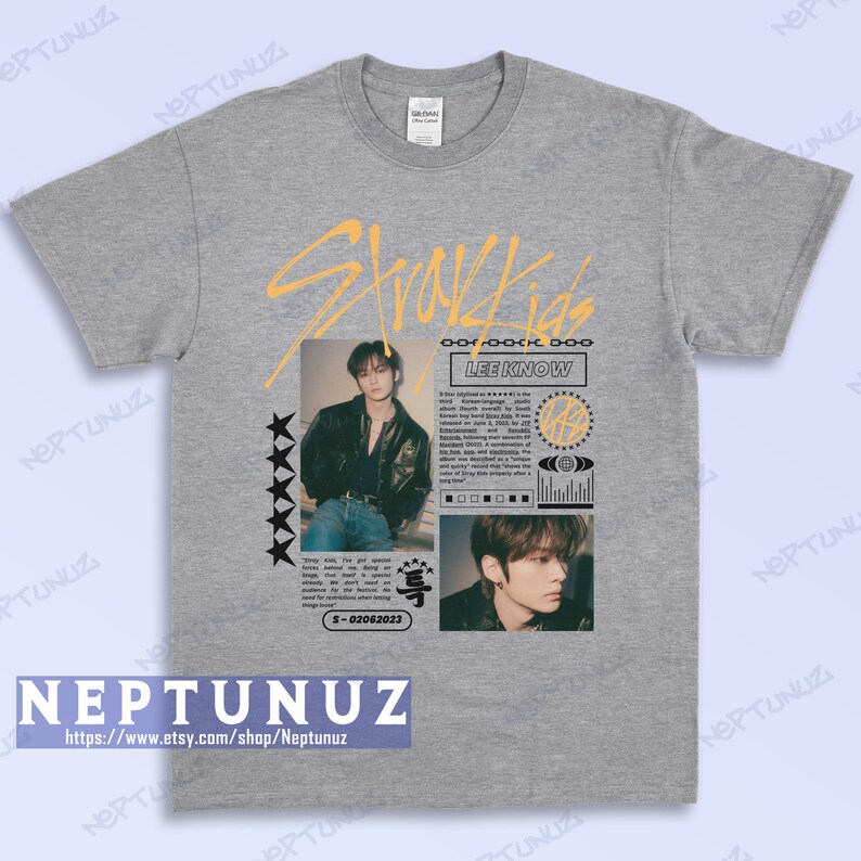 LEE KNOW Shirt, Kpop Tshirt, Boyband Music Vintage Retro Aesthetic ...