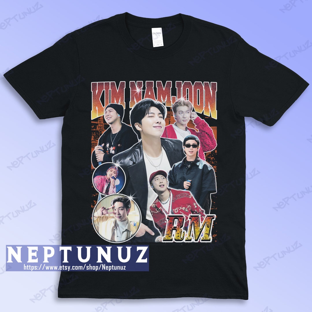 Kpop T-Shirt NAMJOON : Retro Boyband Musik Vintage Grafik Tee - Fanmode ...
