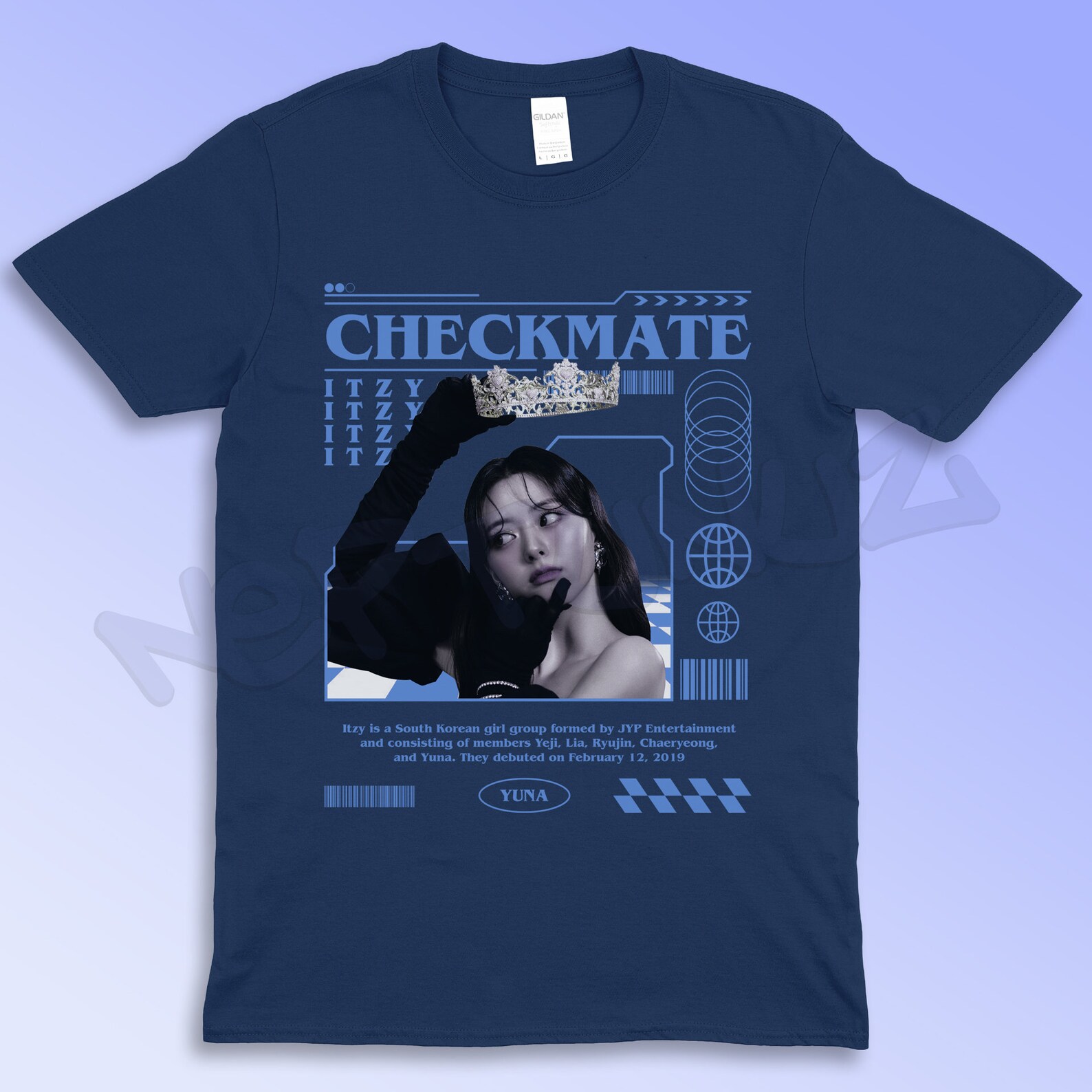 Yuna Shirt Checkmate Kpop Girlband Music Vintage Retro Aesthetic ...