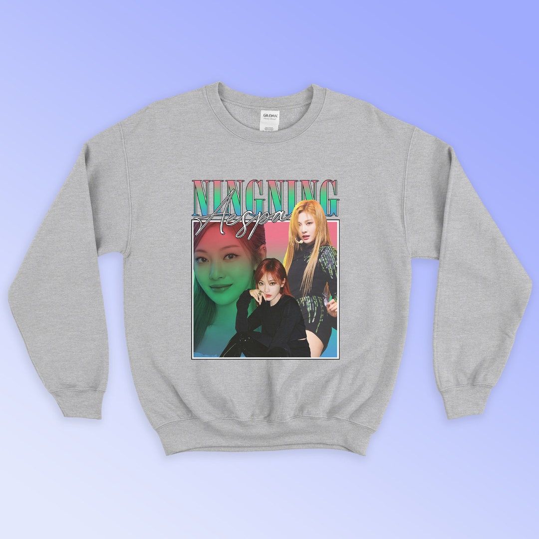 Ningning Sweatshirts Kpop Girlband Singer Celebrity 90s Retro Vintage ...
