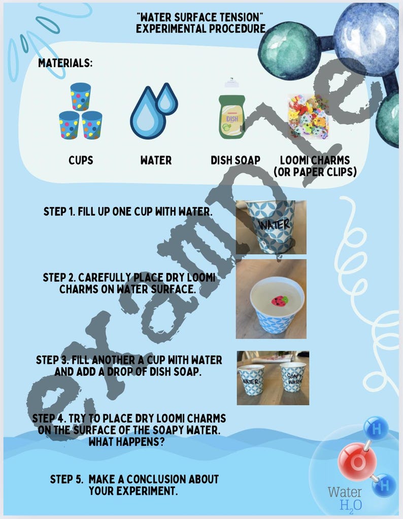 Kids Science Worksheet | All About Water Experiment | Fun Science ...