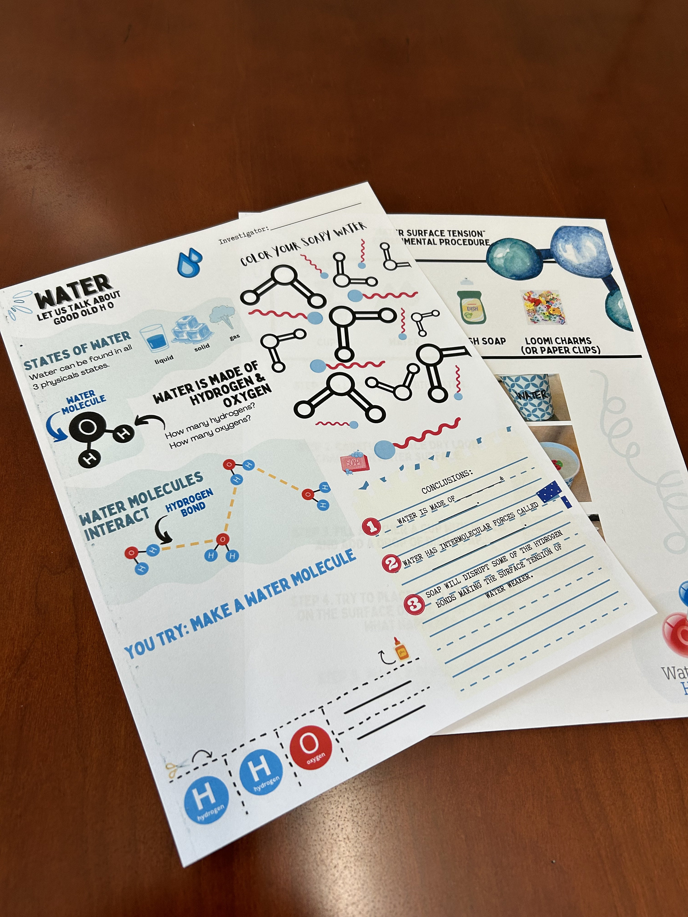 Kids Science Worksheet All About Water Experiment Fun Science ...