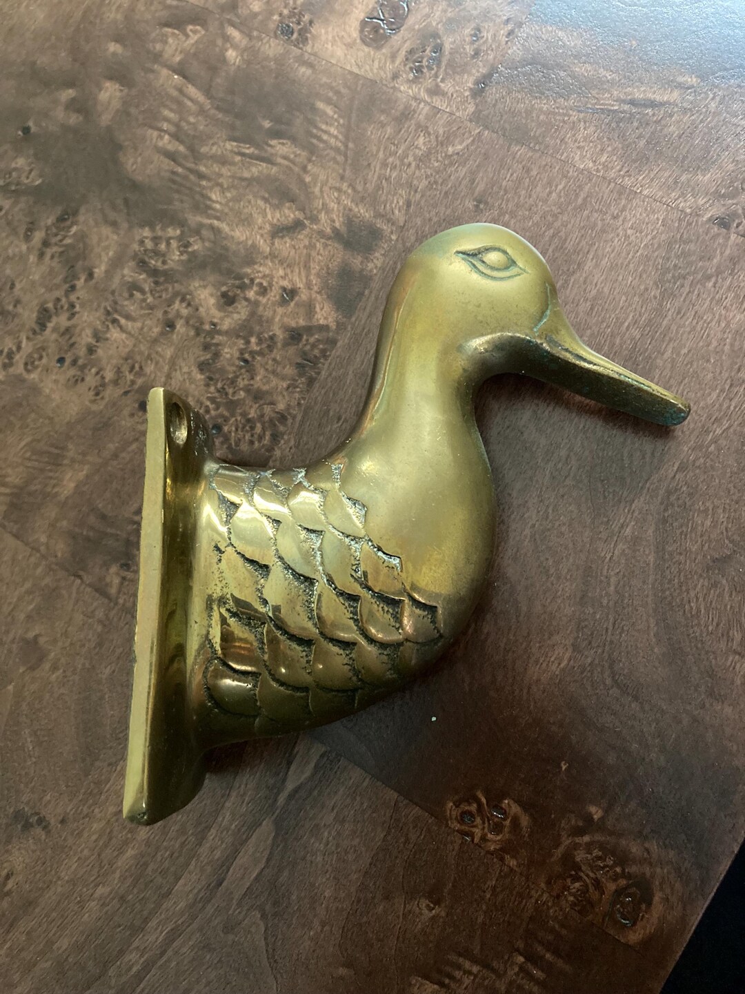 Vintage Brass Duck Hook - Etsy