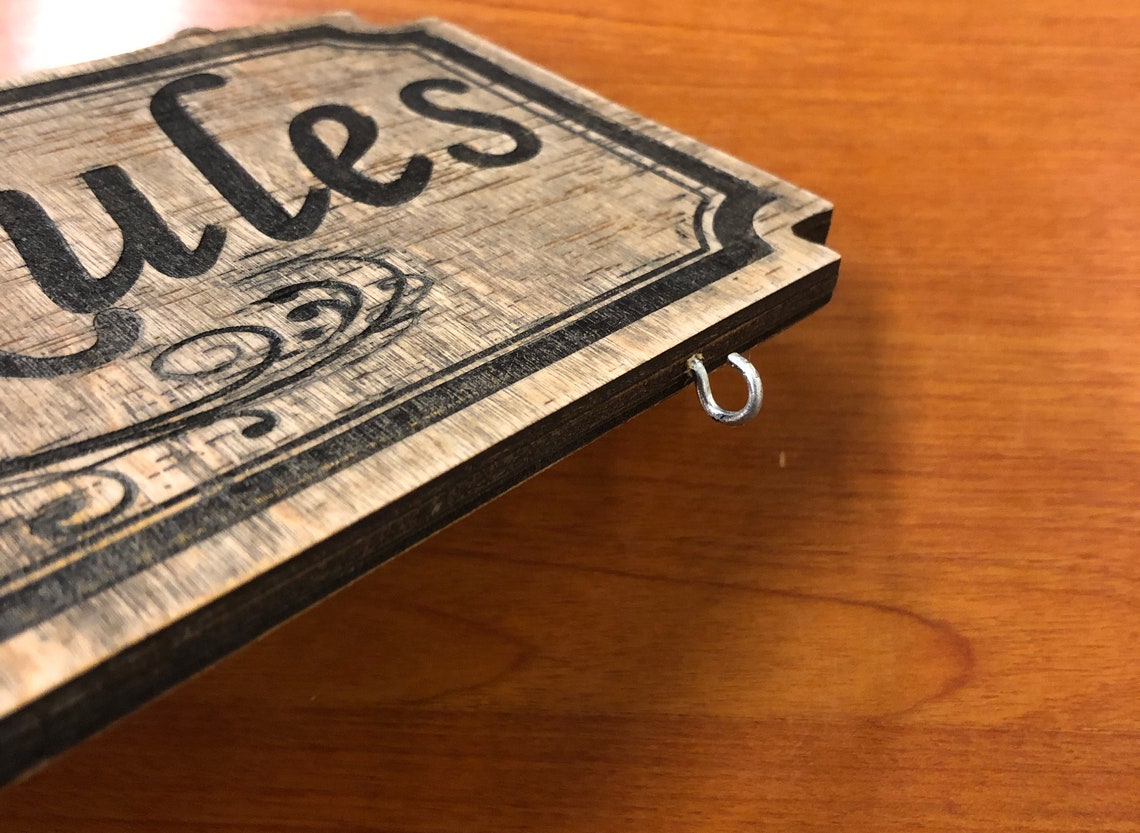 Customizable Wooden Rule Sign - Etsy