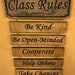 Customizable Wooden Rule Sign - Etsy