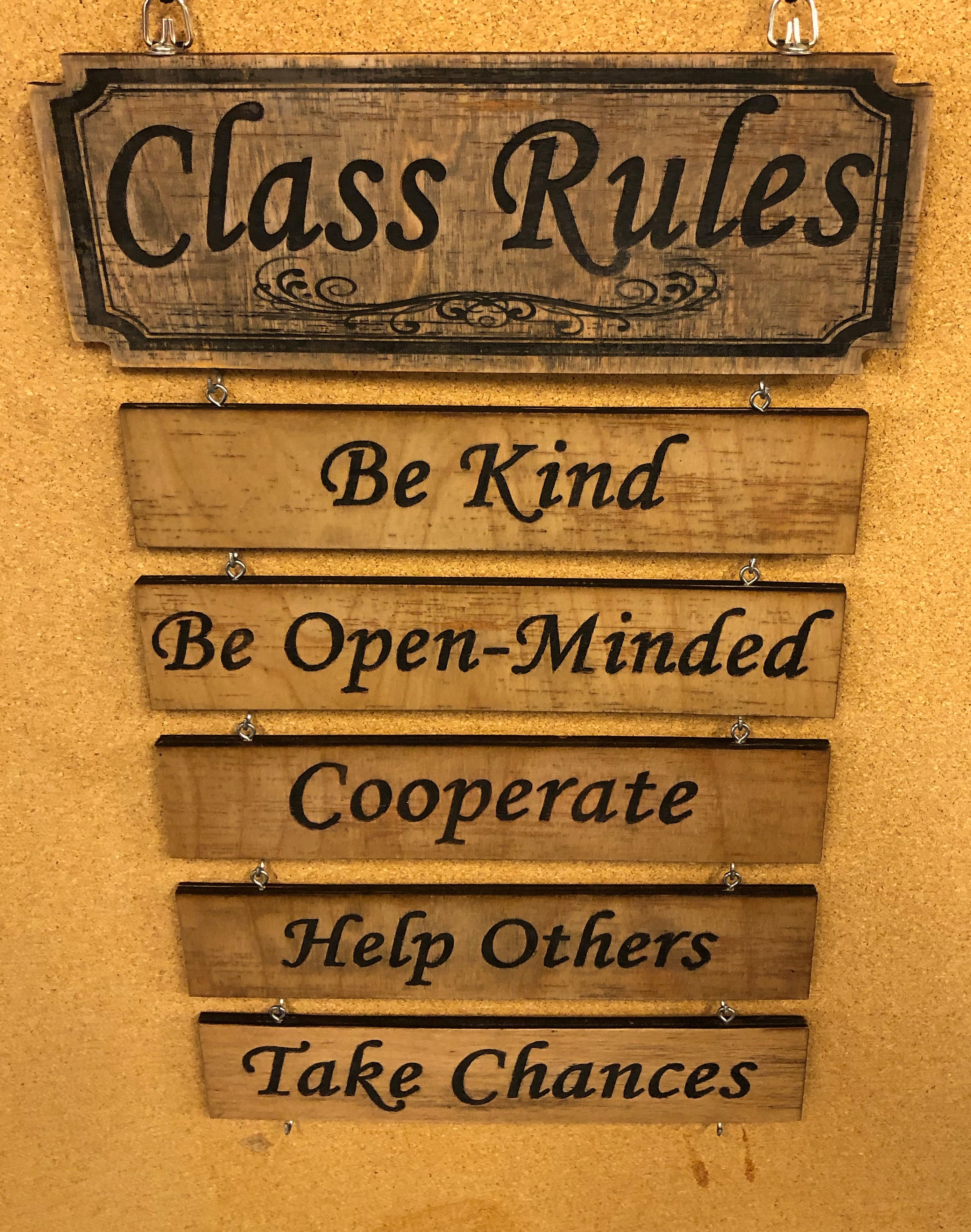 Customizable Wooden Rule Sign - Etsy