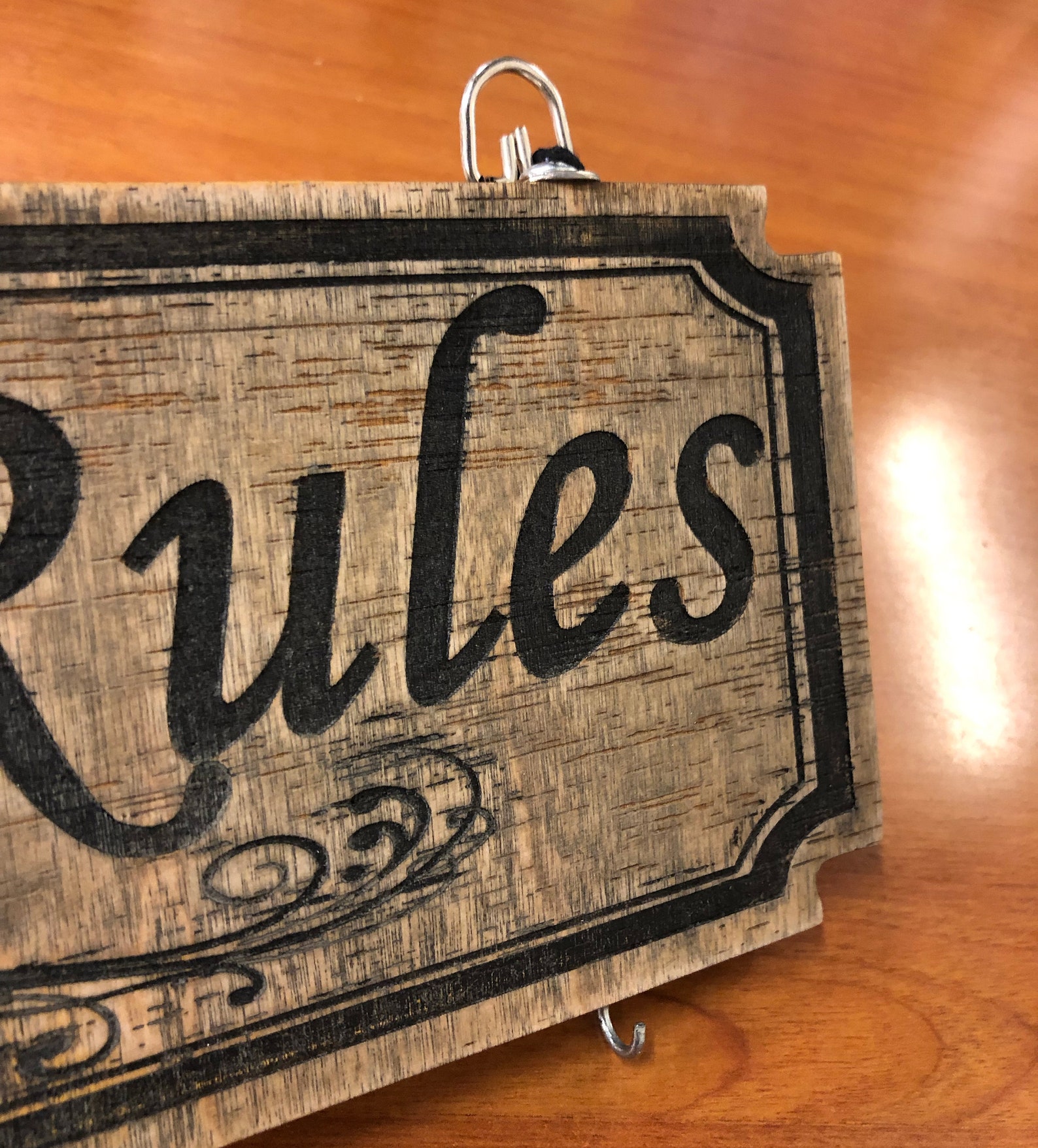 Customizable Wooden Rule Sign - Etsy
