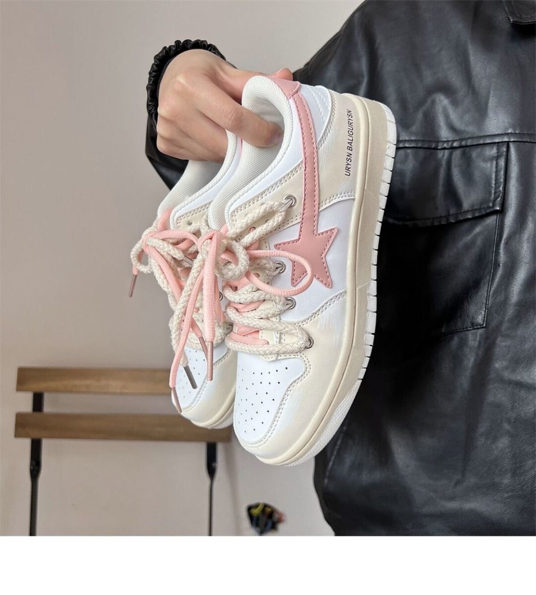 Bapesta White White Pink Bapesta Bape Shoes White Bapes Etsy