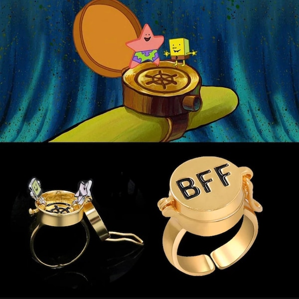 Spongebob and Patrick Bff Ring - Etsy
