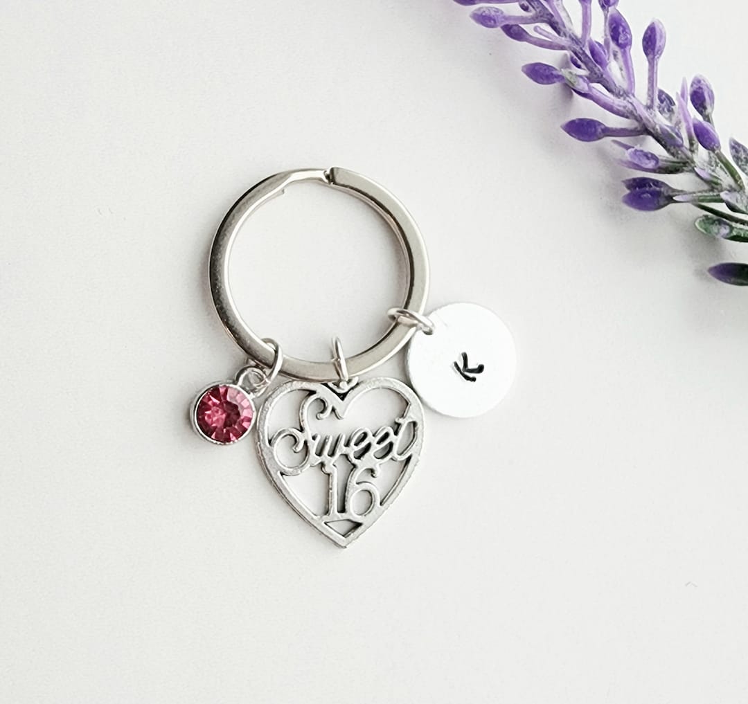 Sweet 16 Birthday Keychain-sweet 16 Milestone Birthday Gift-birthday ...