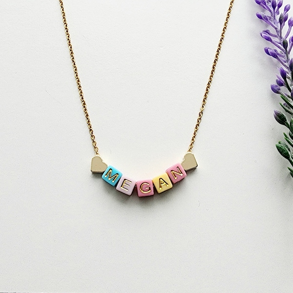 Cute Beaded Name Necklace - Etsy