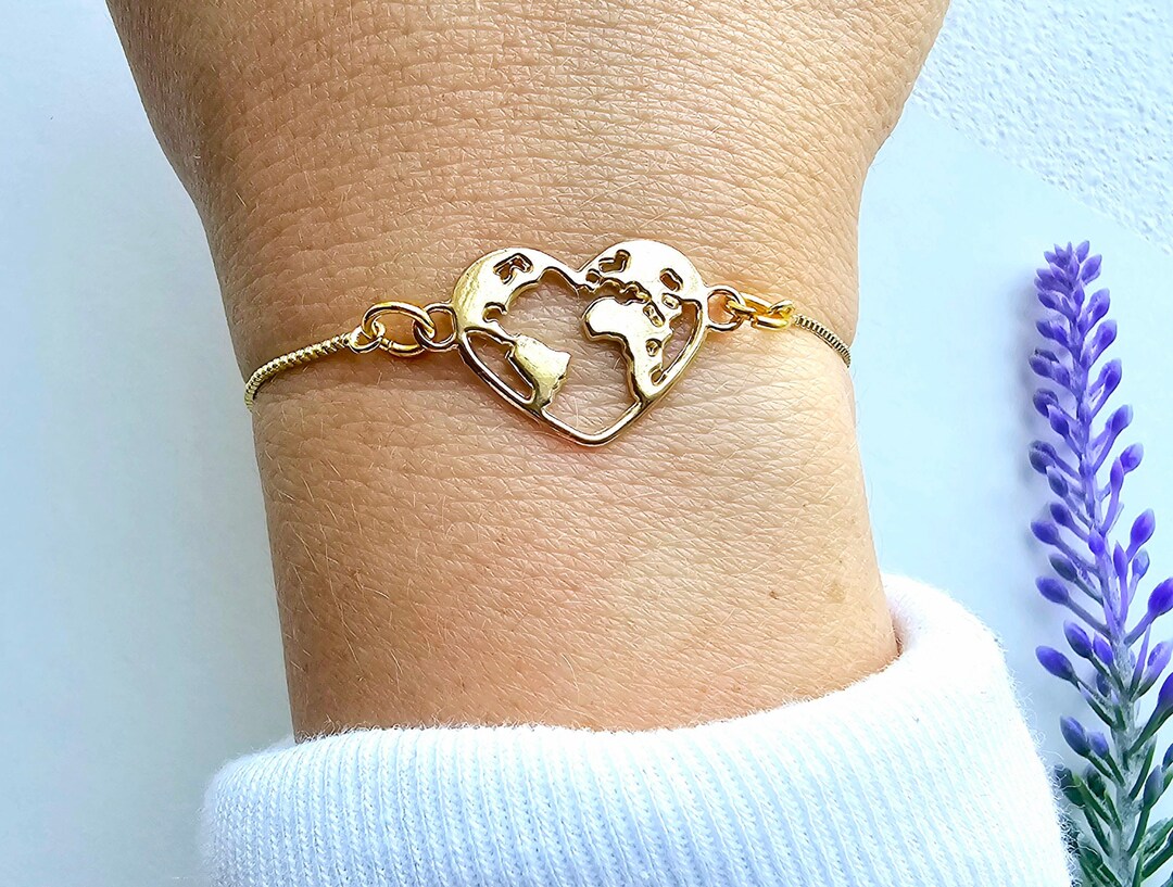 Globe Map Bracelet-traveler Gift-bracelet for Traveler-history Teacher ...