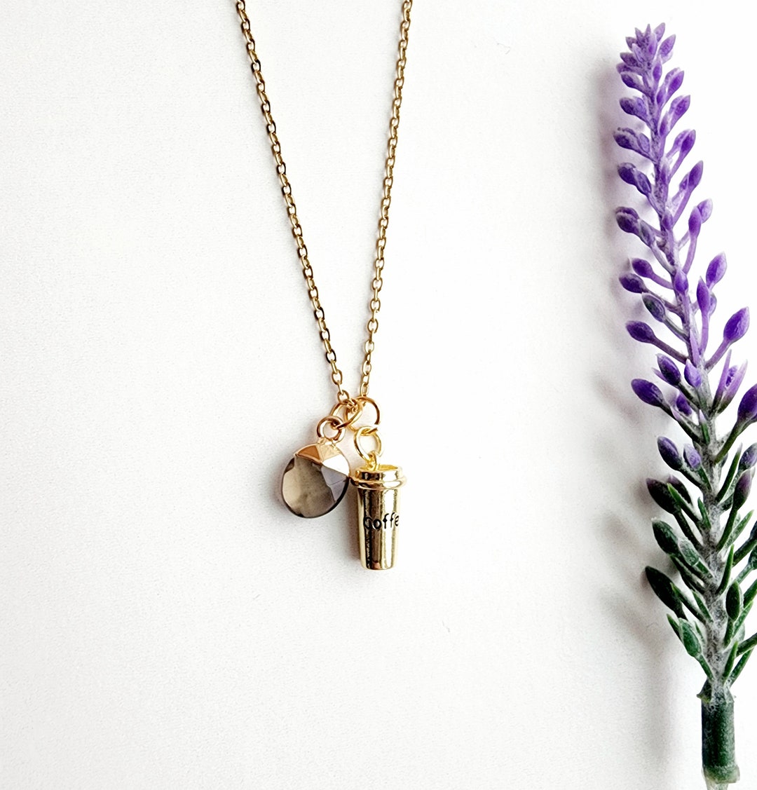 Coffee Necklace-gold Coffee Bean Necklace-coffee Lover Gift-coffee ...