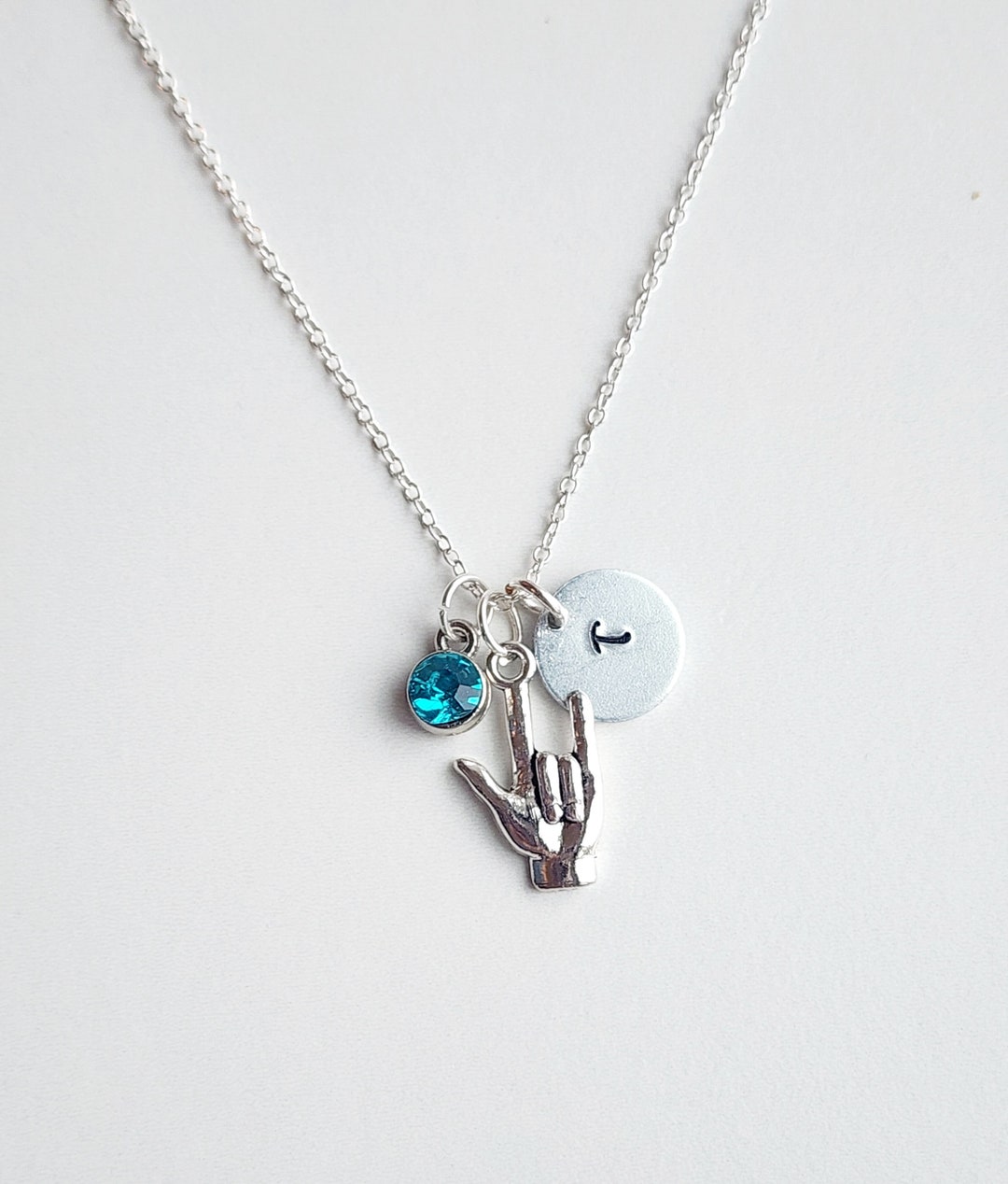 ASL Necklace-asl Gifts-sign Language Necklace-i Love You Gift-gift for ...