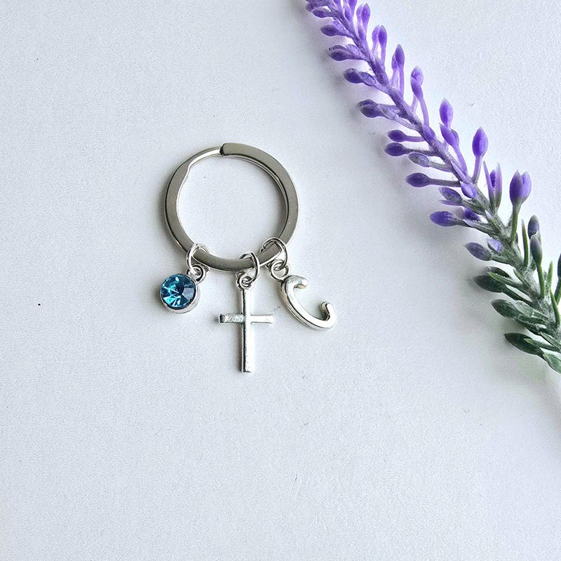Cross Keychain - Etsy