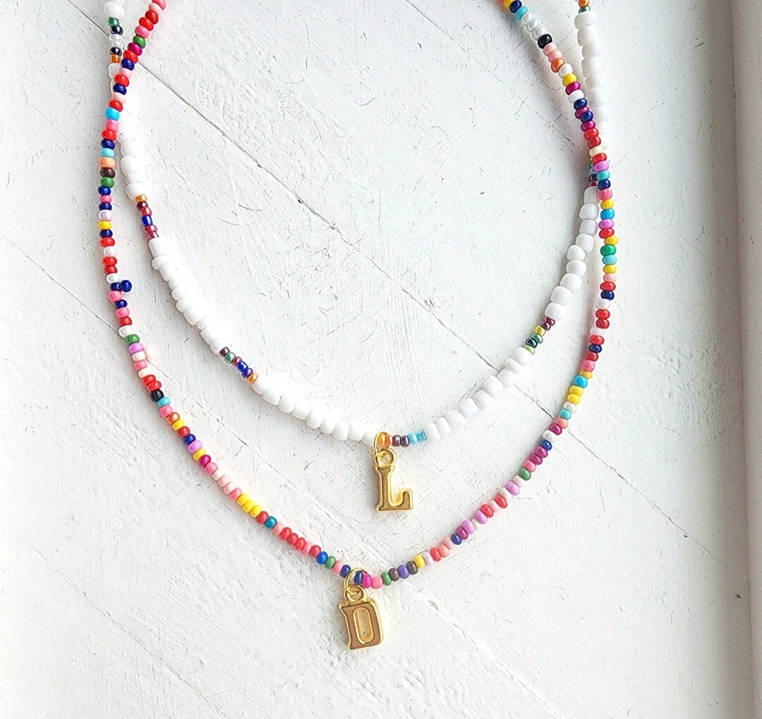 Bead Necklace for Girls-beaded Initial Necklace-jewelry for Girls ...