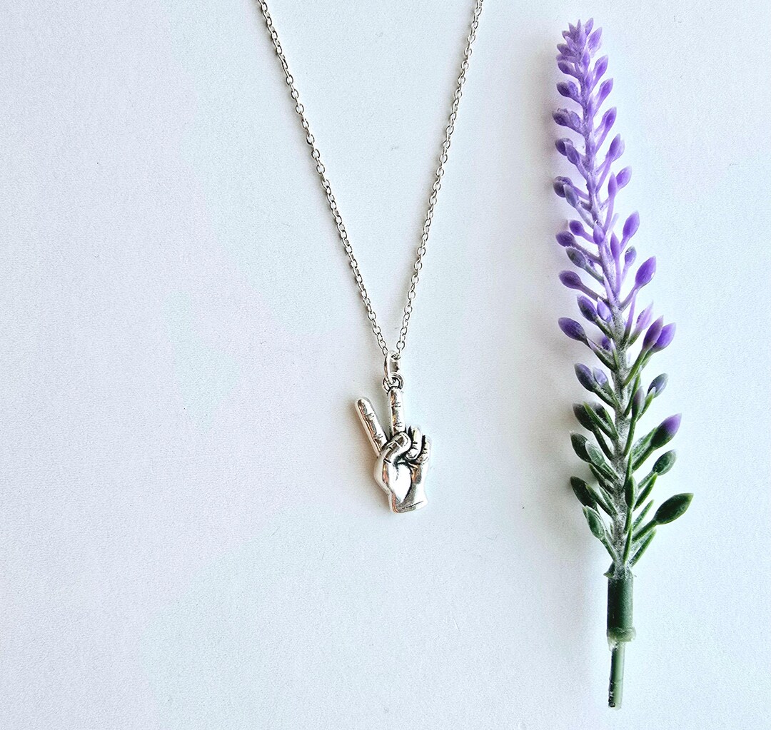 Hand Gesture Necklace-sign Language Necklace-hand Pendant-necklace for ...